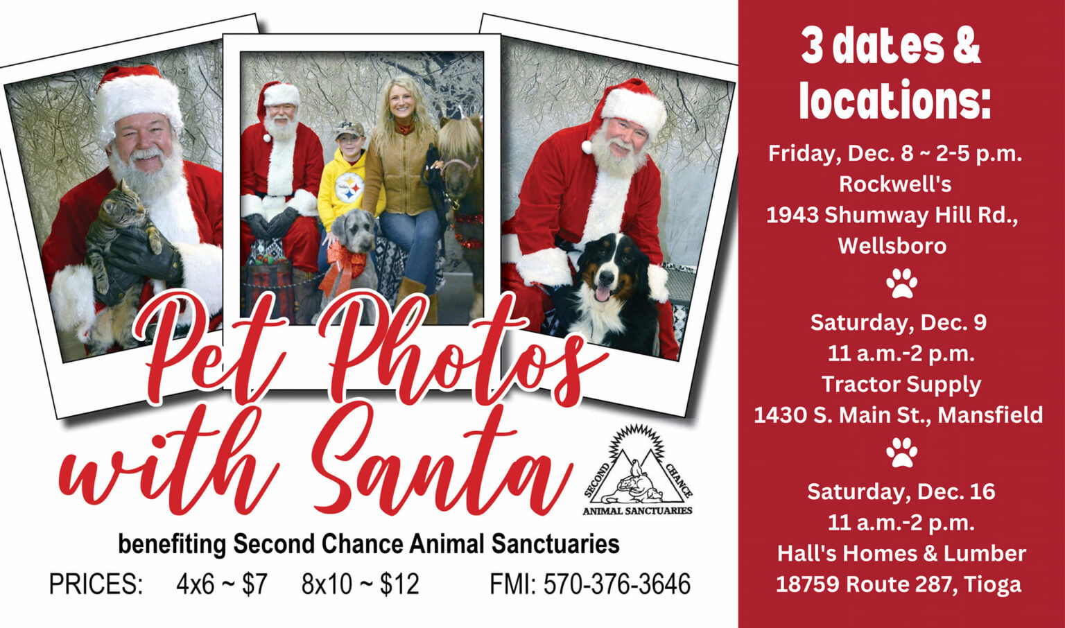 Pet Photos with Santa | Visit Potter-Tioga Pennsylvania