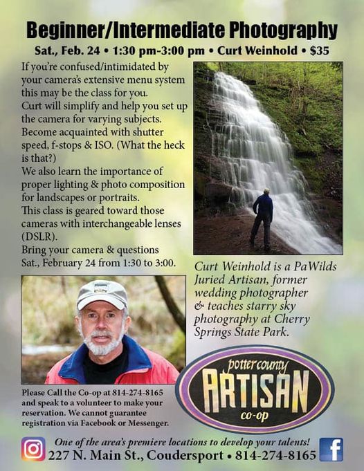 Beginner/Intermediate photography class with Curt Weinhold | Visit ...